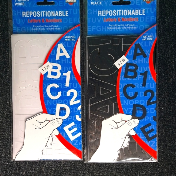 cosco | Office | Repositionable Letters Numbers Adhesive 2 Helvetica ...